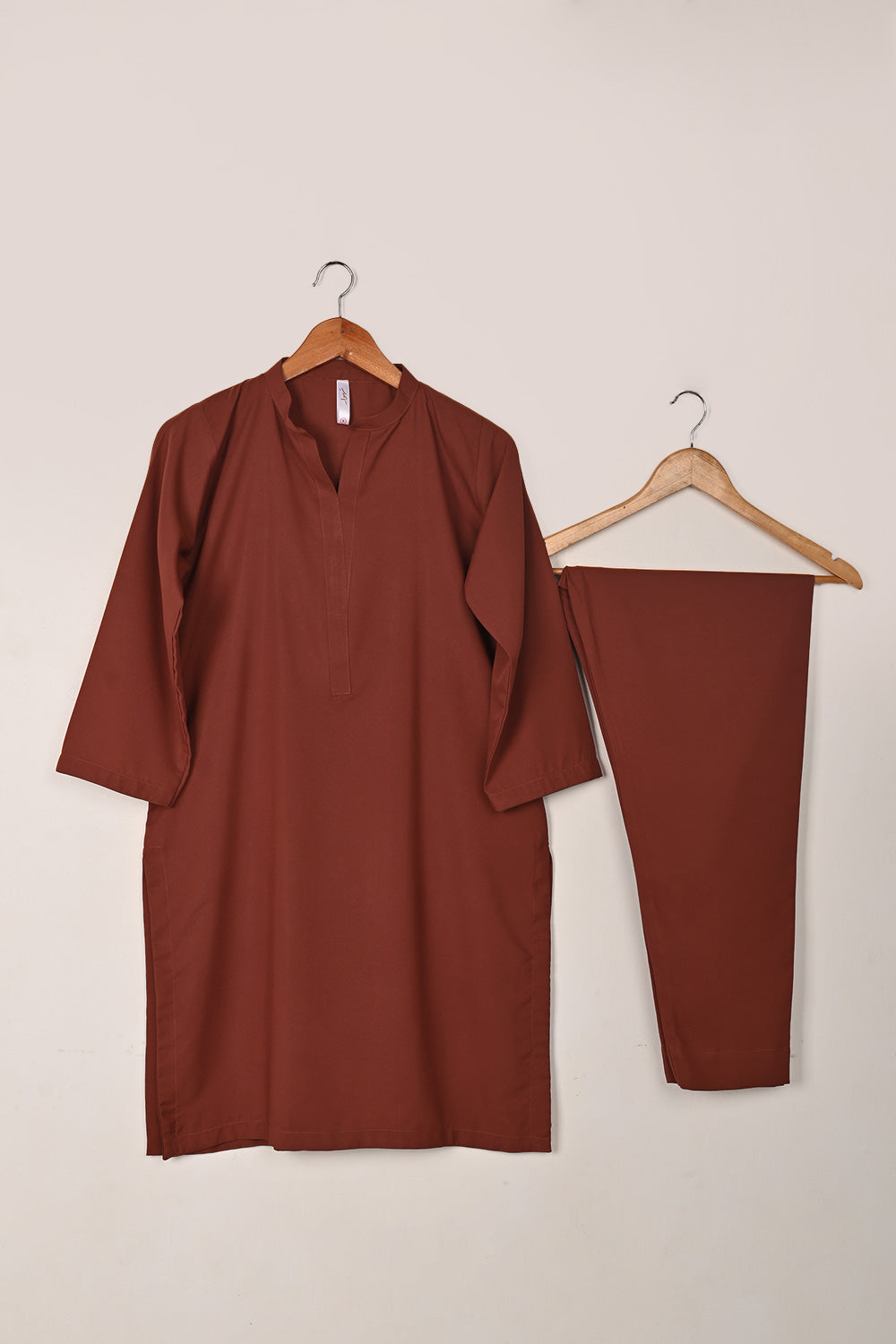STP-221I-Rust - 2Pc Ready to Wear Malai Solid Dress – REHLIN